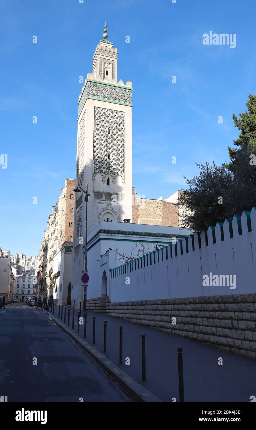 Great Mosque of Paris - Muslim temple in France Stock Photo - Alamy