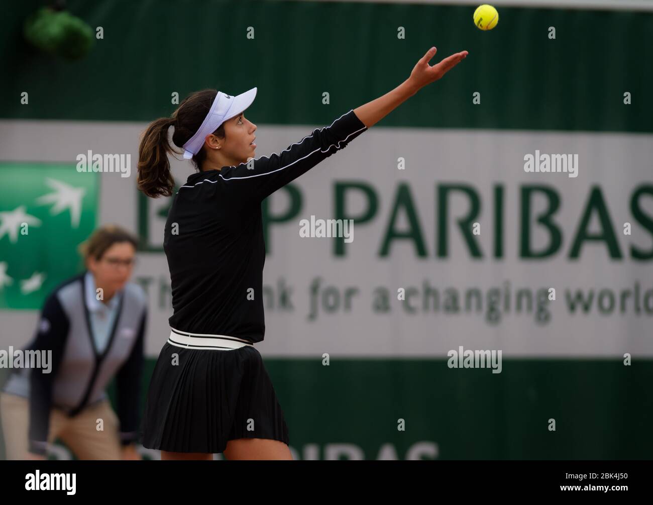 Olga Danilovic of Serbia in action during the first qualifications ...