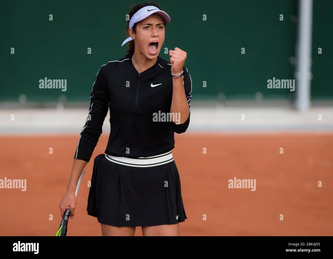 Olga Danilovic of Serbia in action during the first qualifications ...