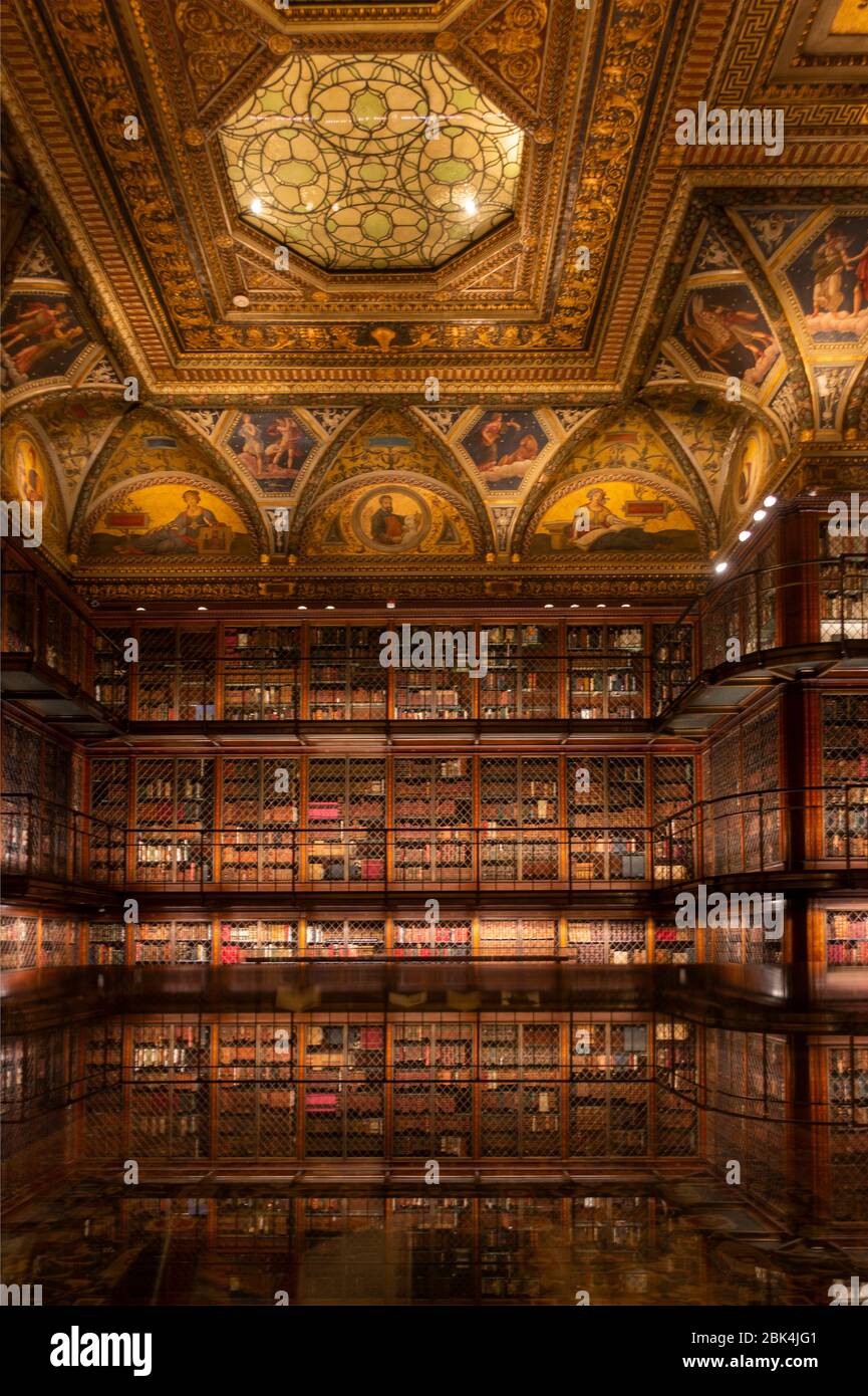 Interior of Morgan Library and Museum Manhattan NYC Stock Photo - Alamy