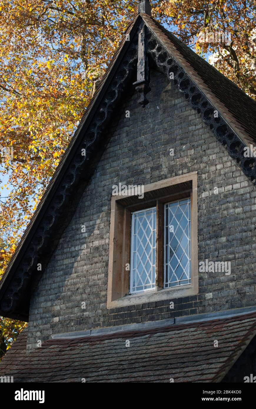Pitched Roof Gable Window in Hyde Park, London, W2 Stock Photo - Alamy