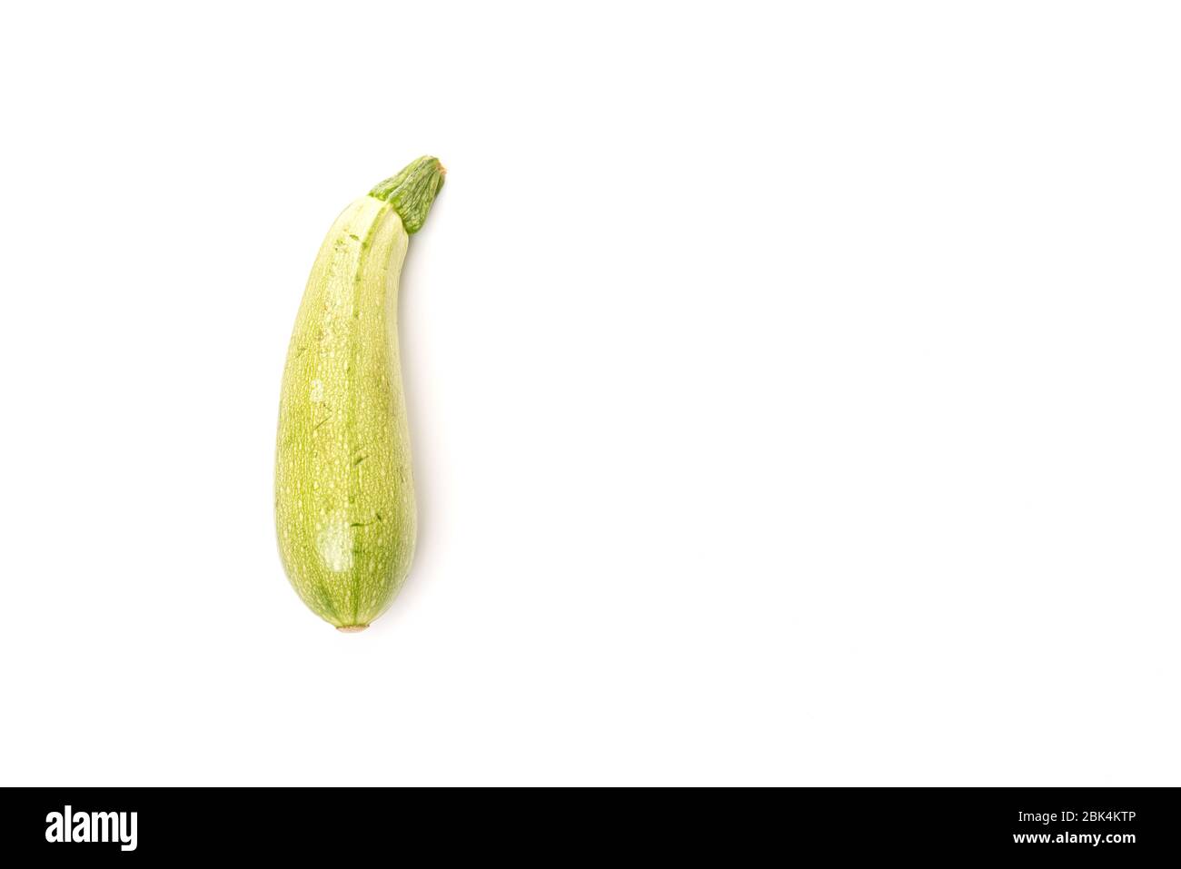 Fresh organic green squash isolated on white background with copyspace ...