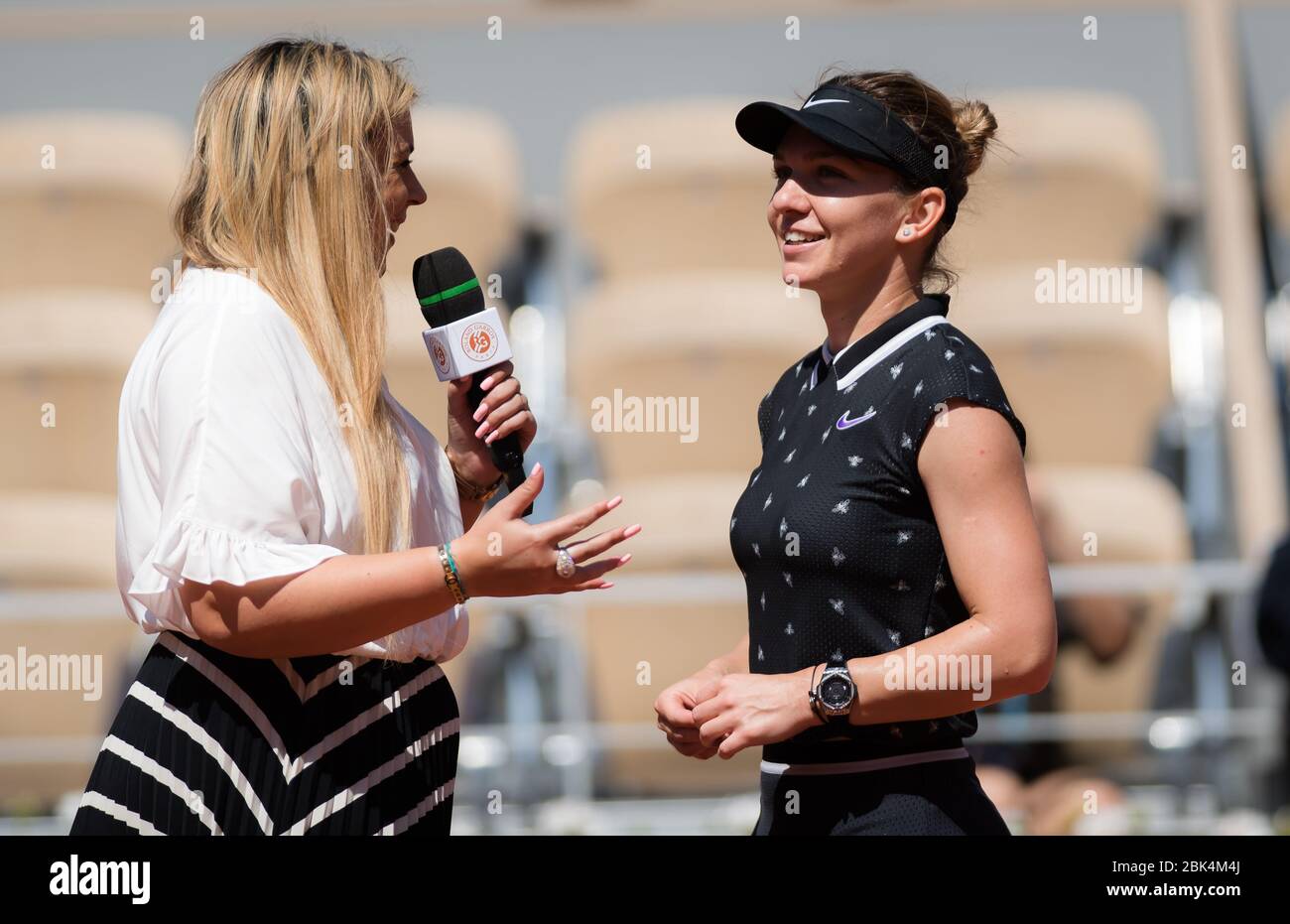 Simona Halep of Romania after winning her third-round match at the 2019 ...