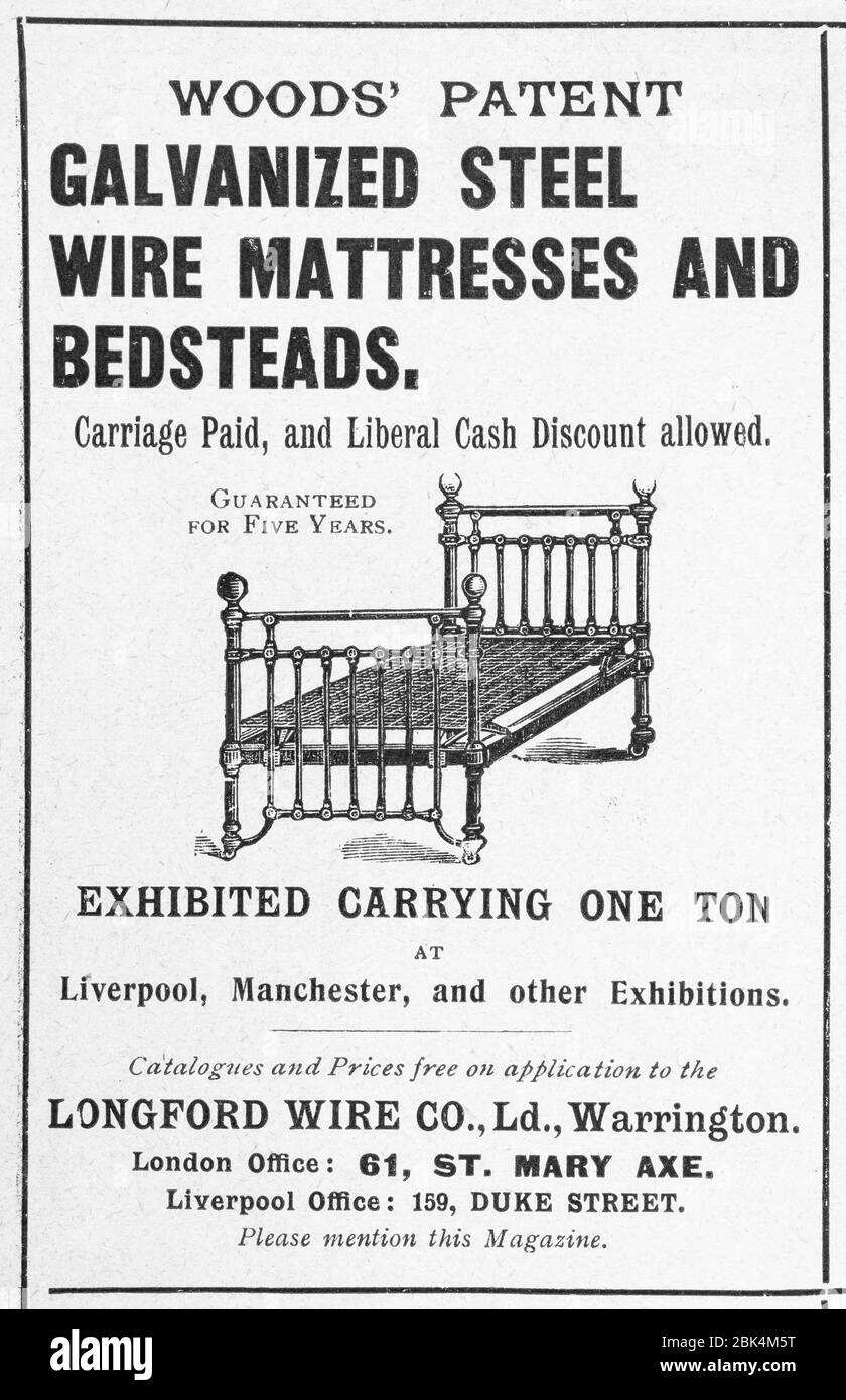 Old bed advert from the early 1900's, before the dawn of advertising ...