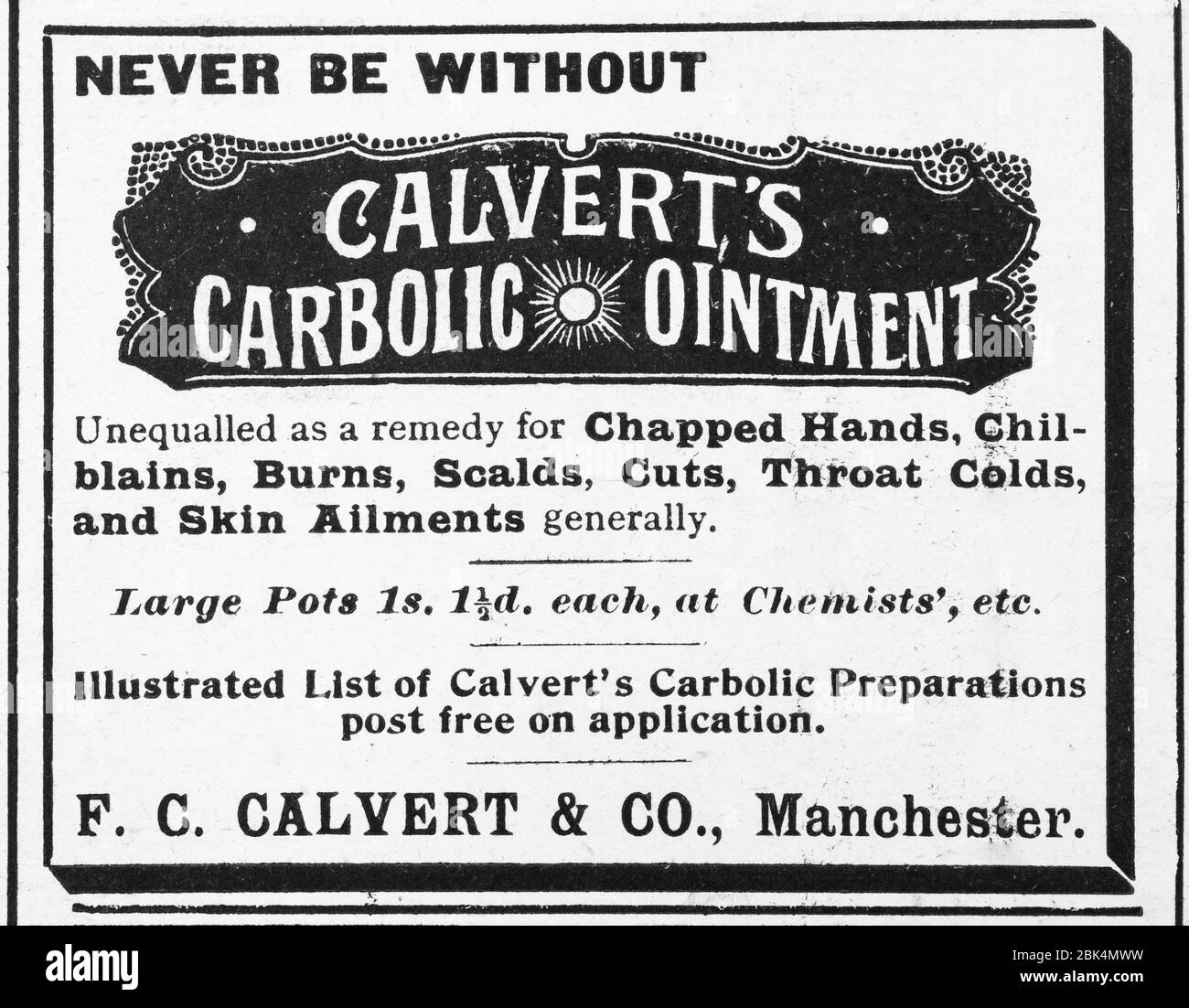 Old medicine advert from early 1900's, before the dawn of advertising ...