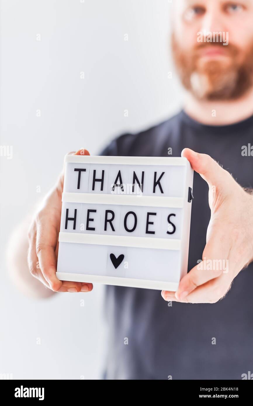 Thank heroes hi-res stock photography and images - Alamy