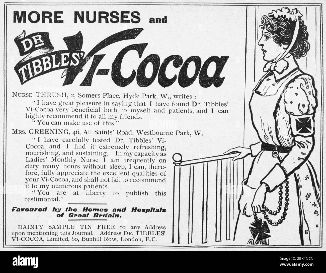 Victorian advert for chocolate hi-res stock photography and images - Alamy