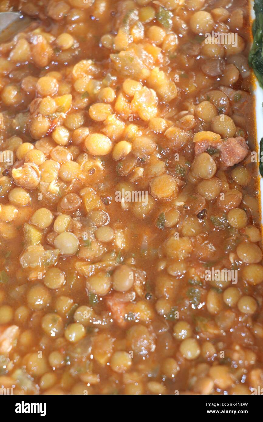 lentils soup background. Natural organic lentils for healthy food Stock ...