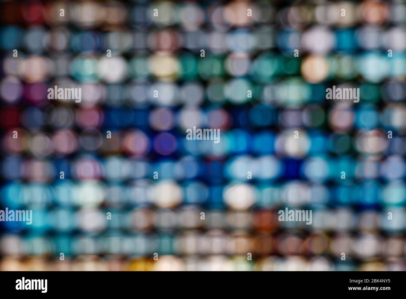 LED illuminated bokeh background on frame arrangement system. Abstract ...