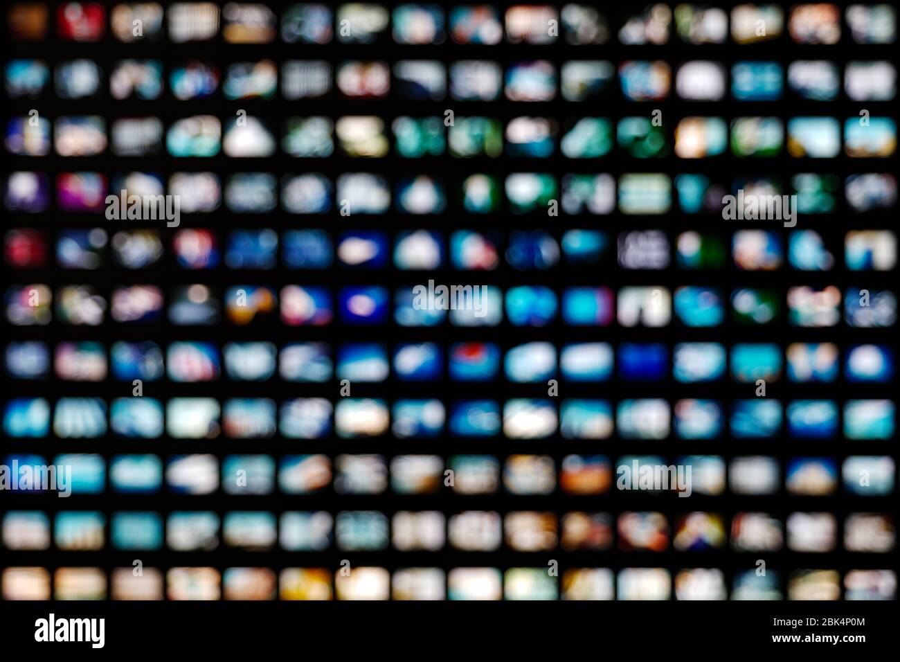 LED illuminated bokeh background on frame arrangement system. Abstract ...