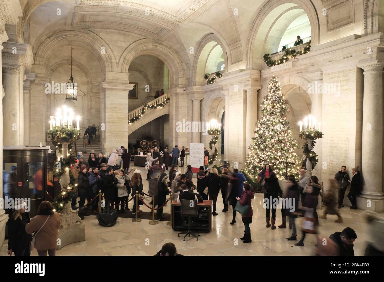 New York, NY/USA-December 2017: The New York Public Library has several ...