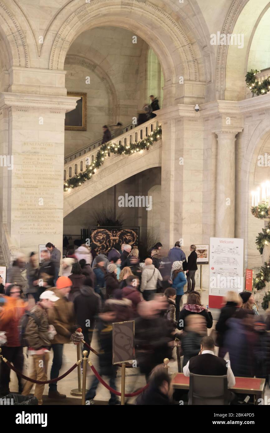 New York, NY/USA-December 2017: The New York Public Library has several ...