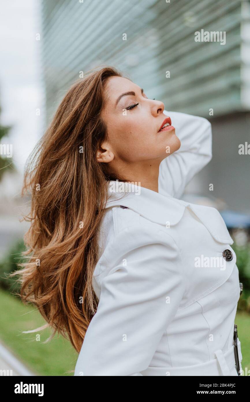 Guadalajara, Mexico - Circa 2016. Pretty young female influencer model ...