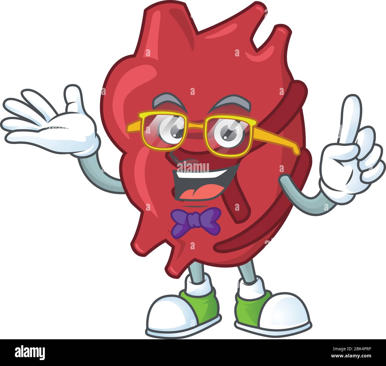 Cartoon character design of Geek heart wearing weird glasses. Vector ...