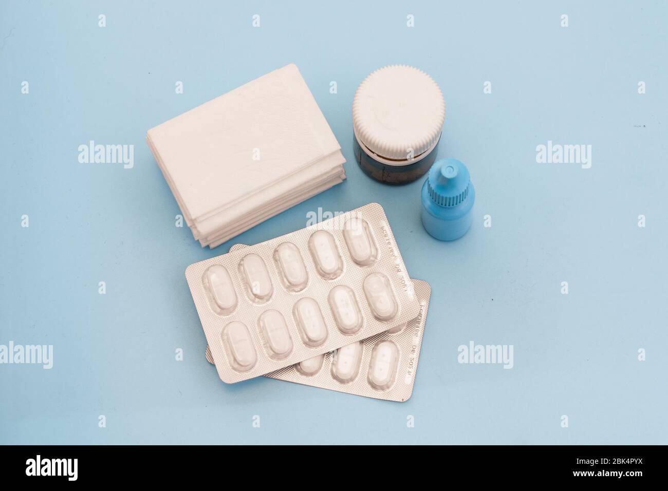 A set of remedy and medicaments and drugs to fight the coronavirus ...