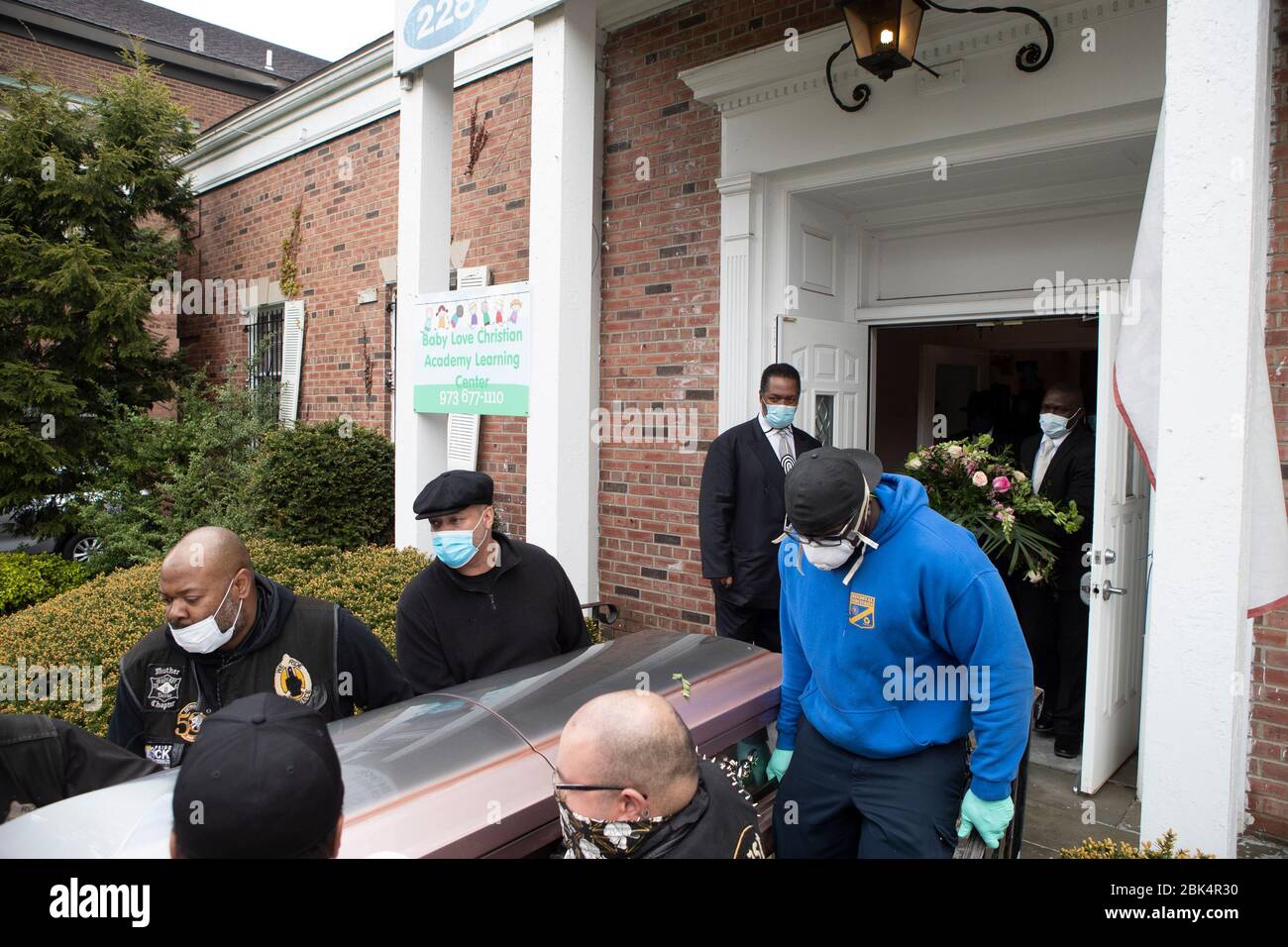 May 1, 2020, East Orange, New Jersey, U.S: Rev. Michael Sykes delivers ...