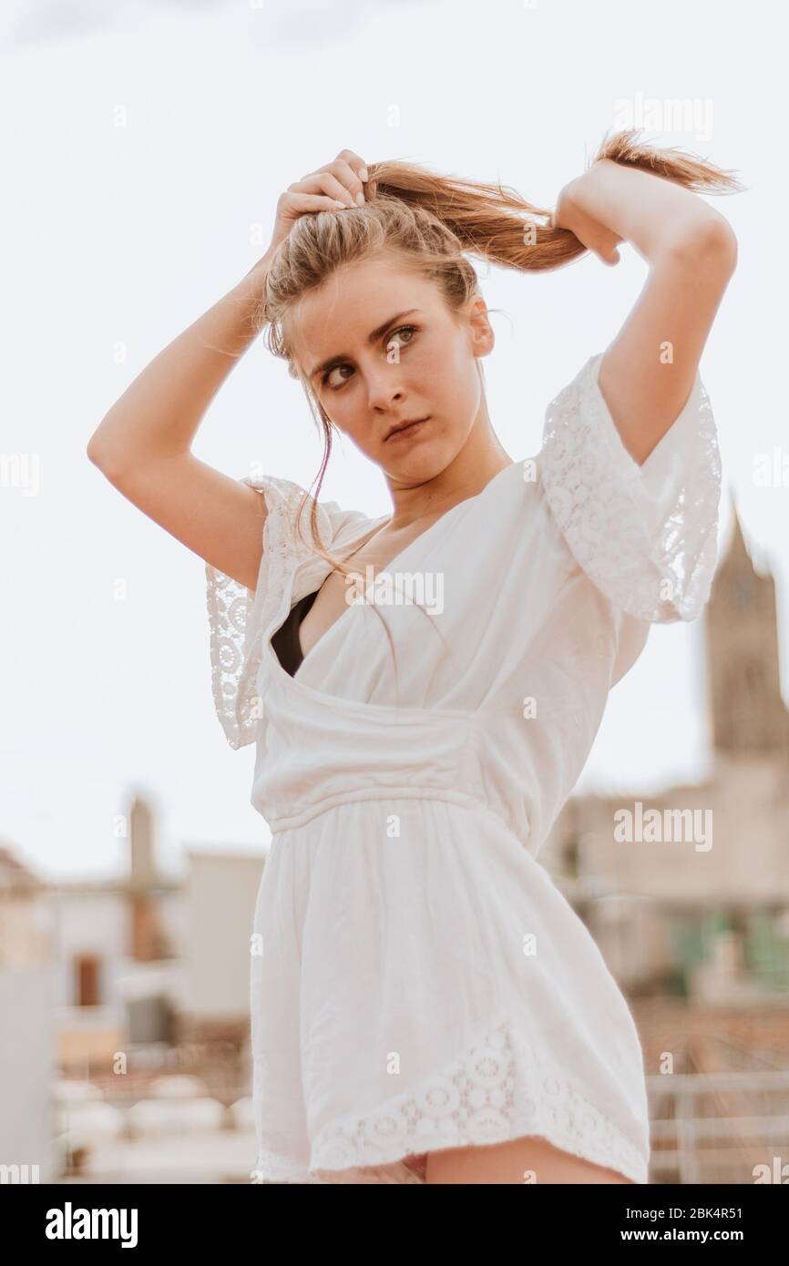 Guadalajara, Mexico - Circa 2016. Pretty young female influencer model ...