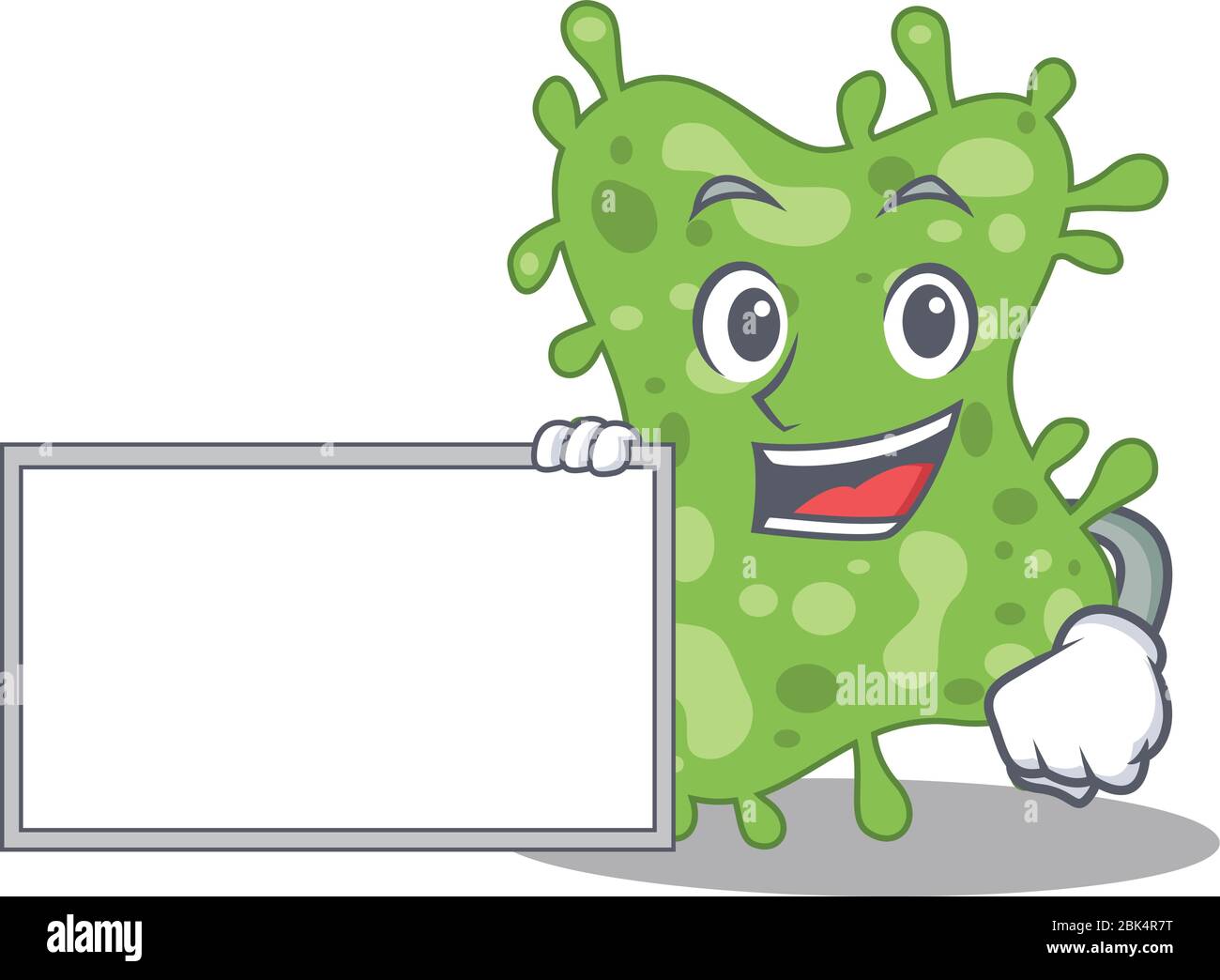 Salmonella enterica cartoon character design style with board Stock ...