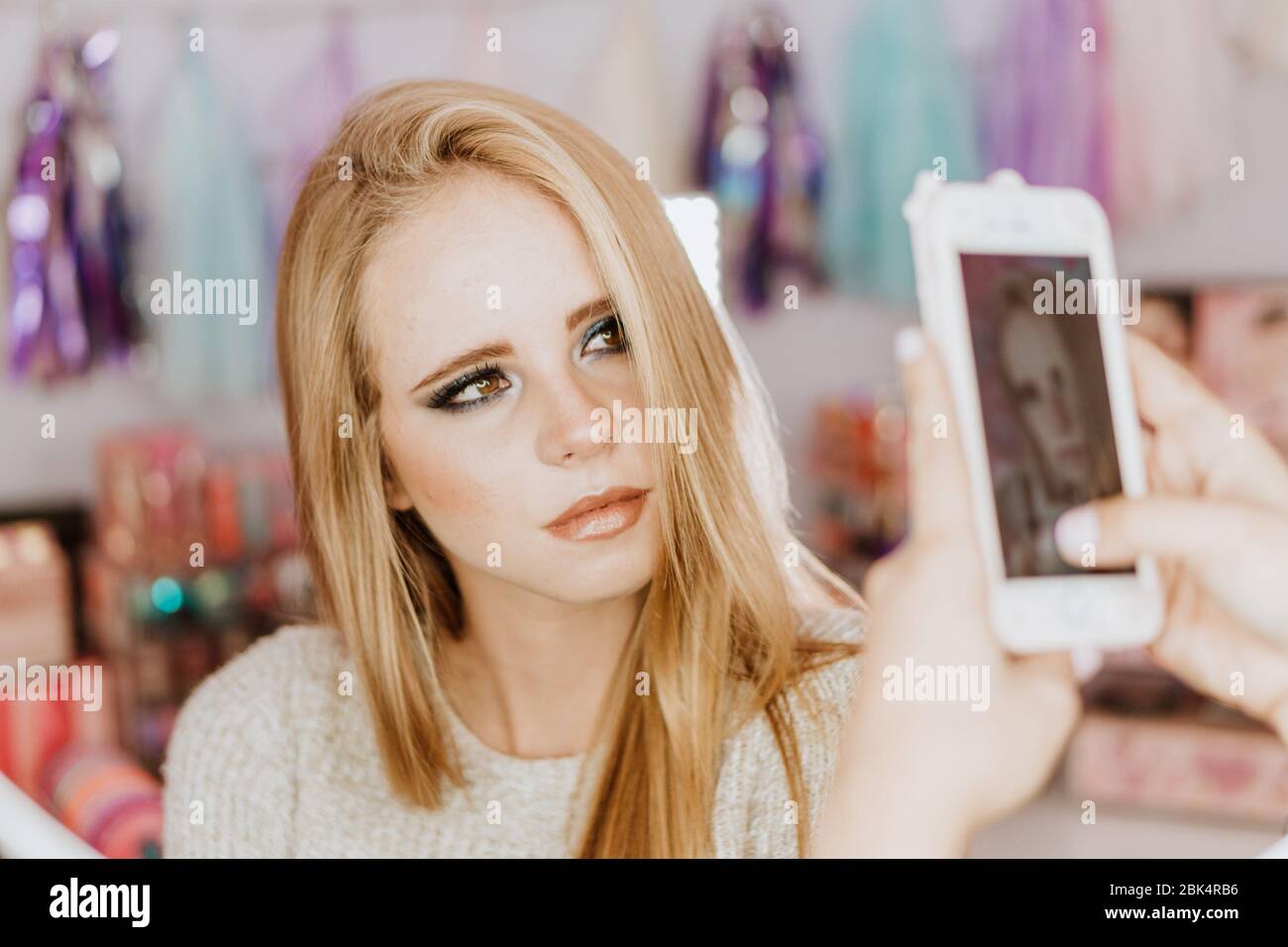 Guadalajara, Mexico - Circa 2016. Pretty young female influencer model ...