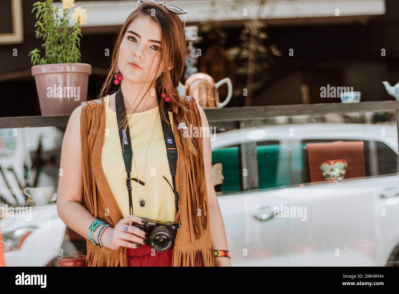 Guadalajara, Mexico - Circa 2016. Pretty young female influencer model ...