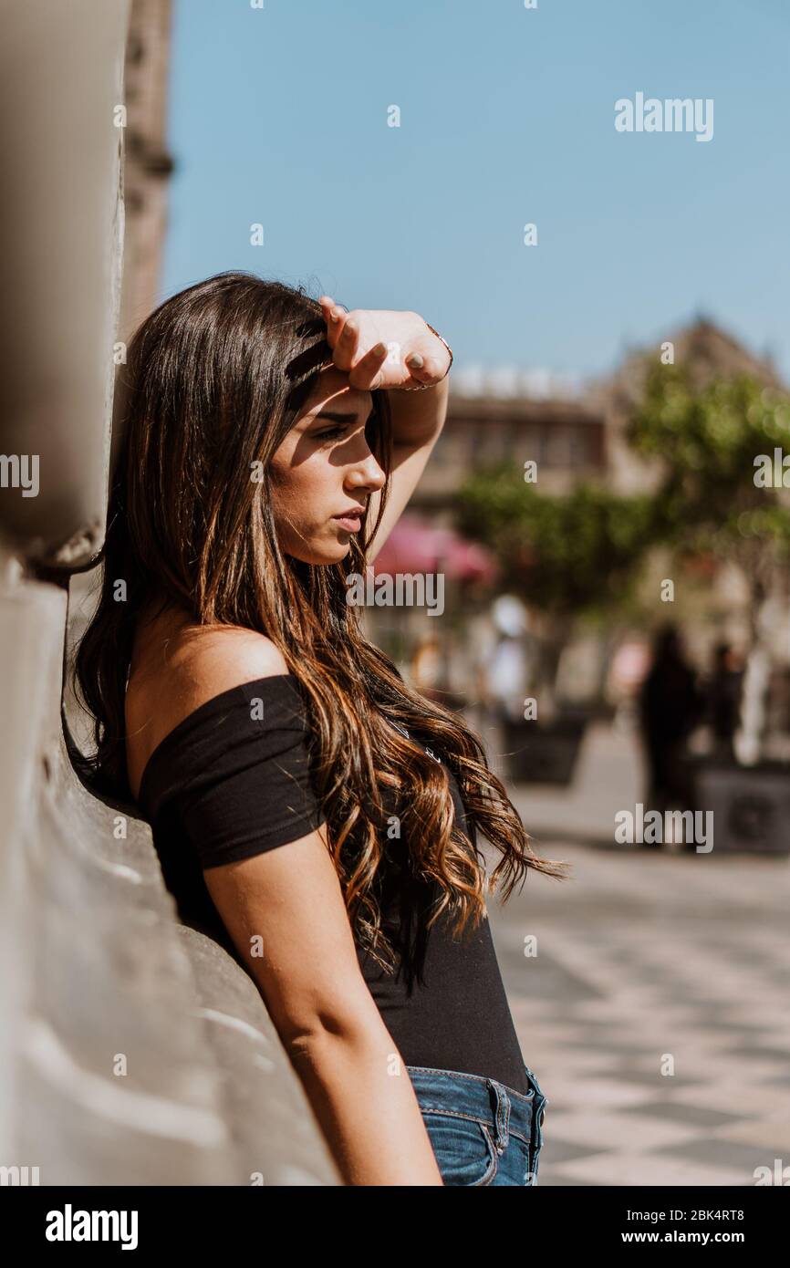 Guadalajara, Mexico - Circa 2016. Pretty young female influencer model ...