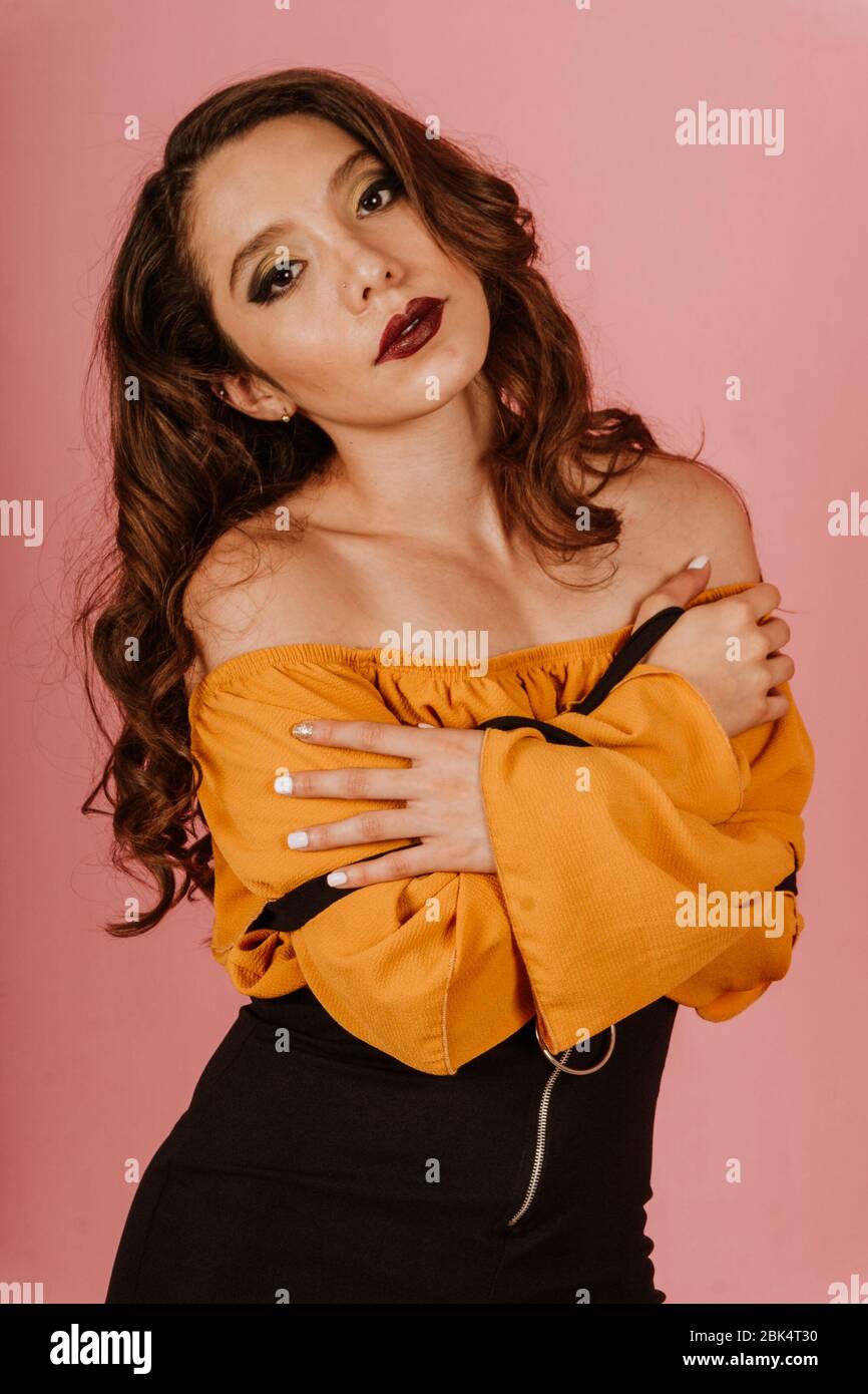 Guadalajara, Mexico - Circa 2016. Pretty young female influencer model ...