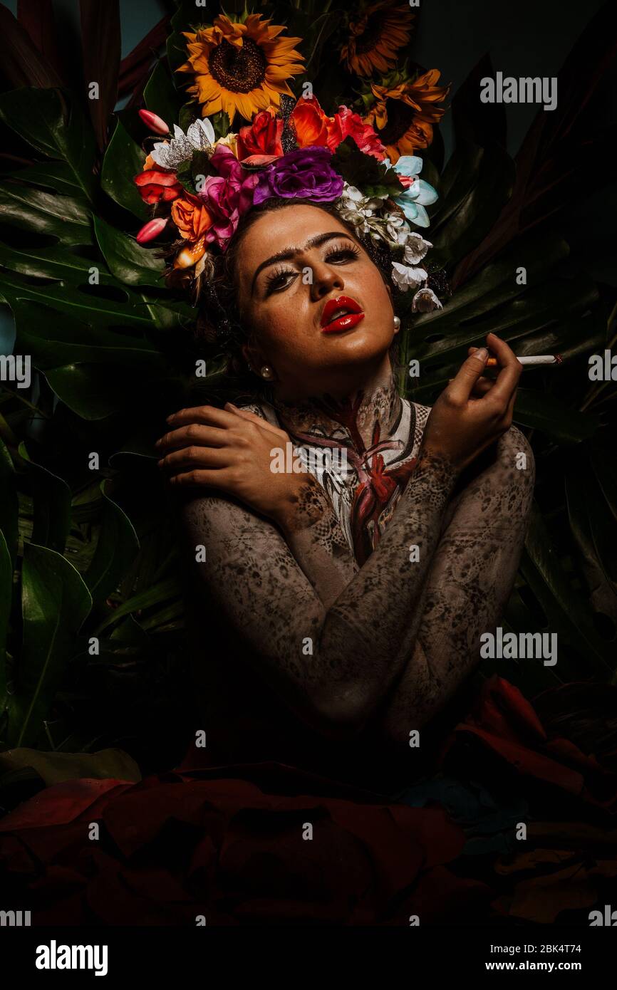 Guadalajara, Mexico - Circa 2016. Pretty young female influencer model ...