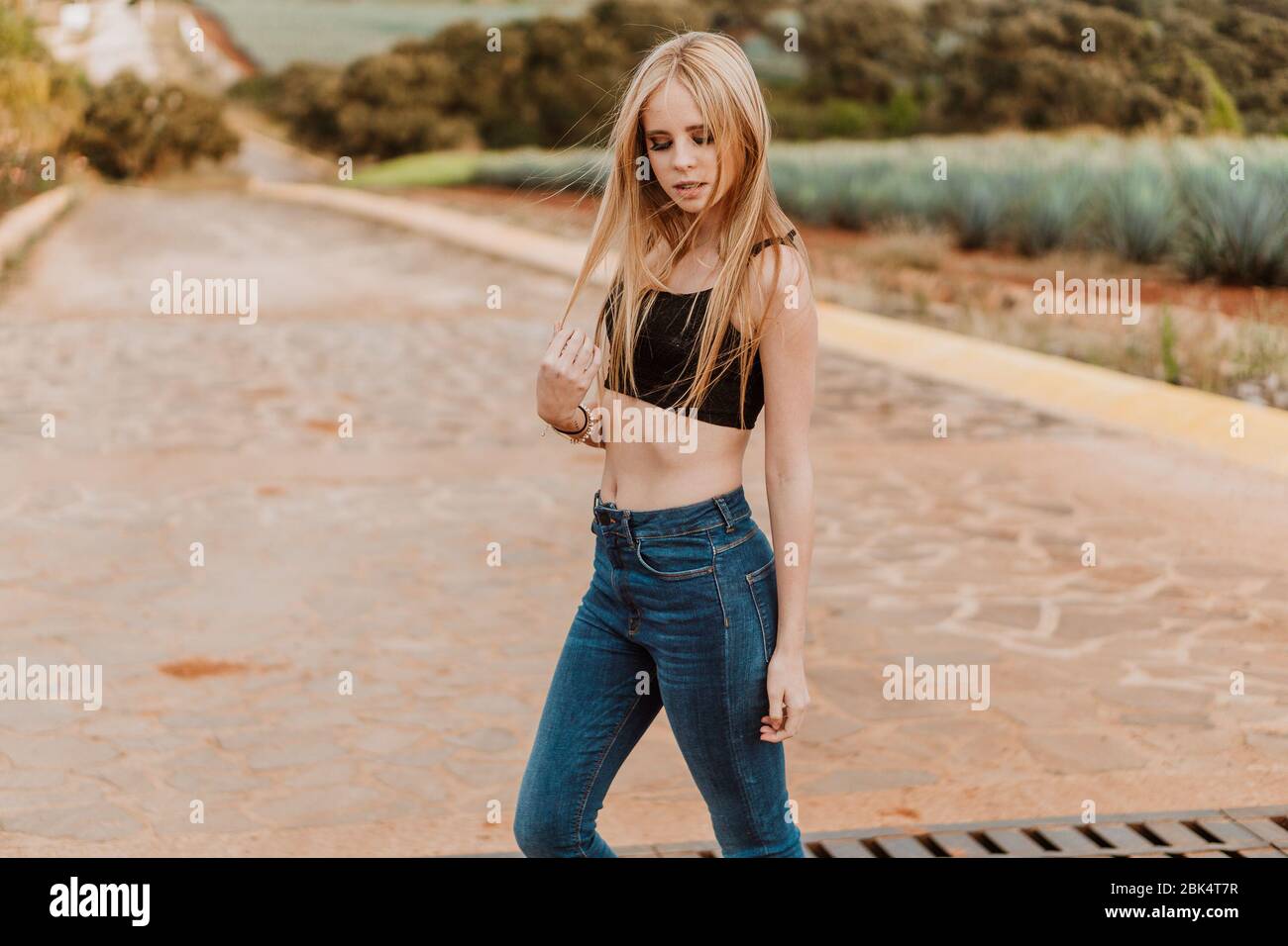 Guadalajara, Mexico - Circa 2016. Pretty young female influencer model ...