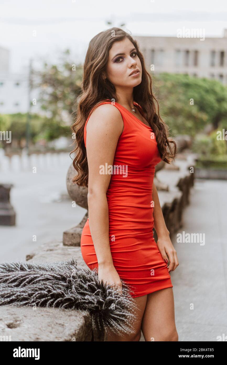 Guadalajara, Mexico - Circa 2016. Pretty young female influencer model ...