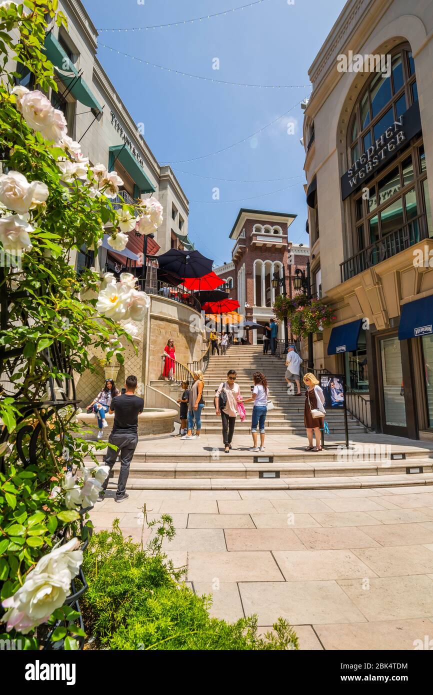 View of Rodeo Drive Steps on Rodeo Drive, Beverley Hills, Los Angeles ...