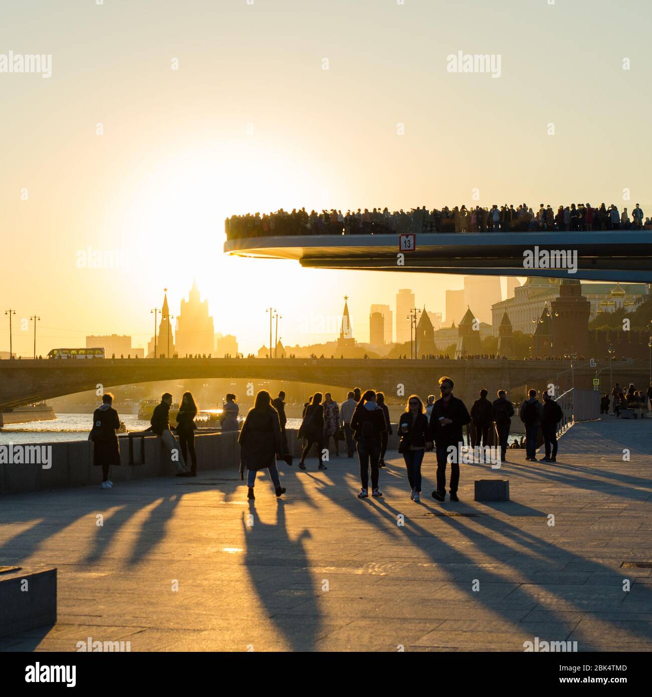 Floating pedestrian bridge zaryadye hi-res stock photography and images ...