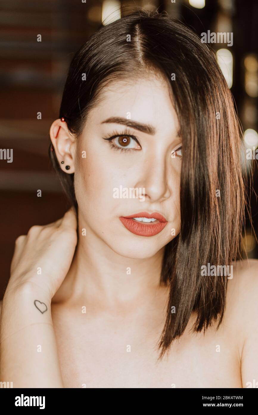 Guadalajara, Mexico - Circa 2016. Pretty young female influencer model ...