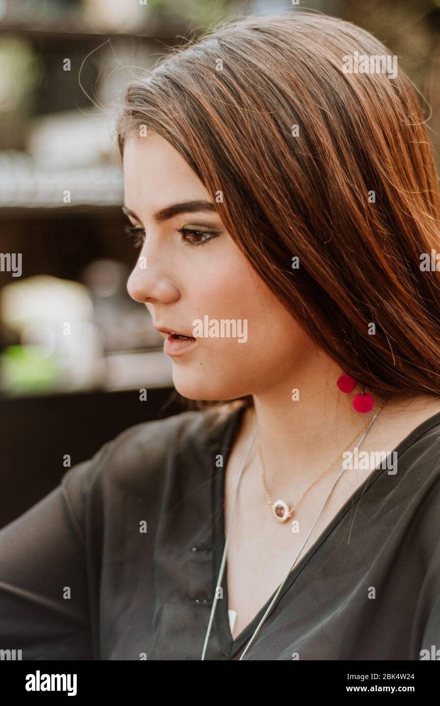 Guadalajara, Mexico - Circa 2016. Pretty young female influencer model ...