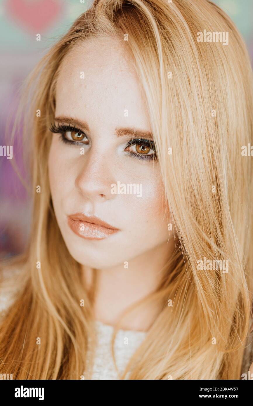 Guadalajara, Mexico - Circa 2016. Pretty young female influencer model ...