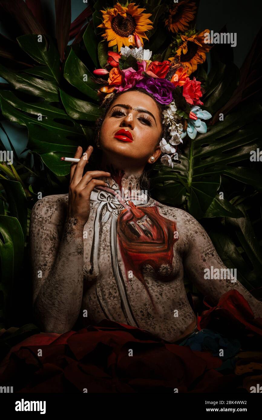 Guadalajara, Mexico - Circa 2016. Pretty young female influencer model ...