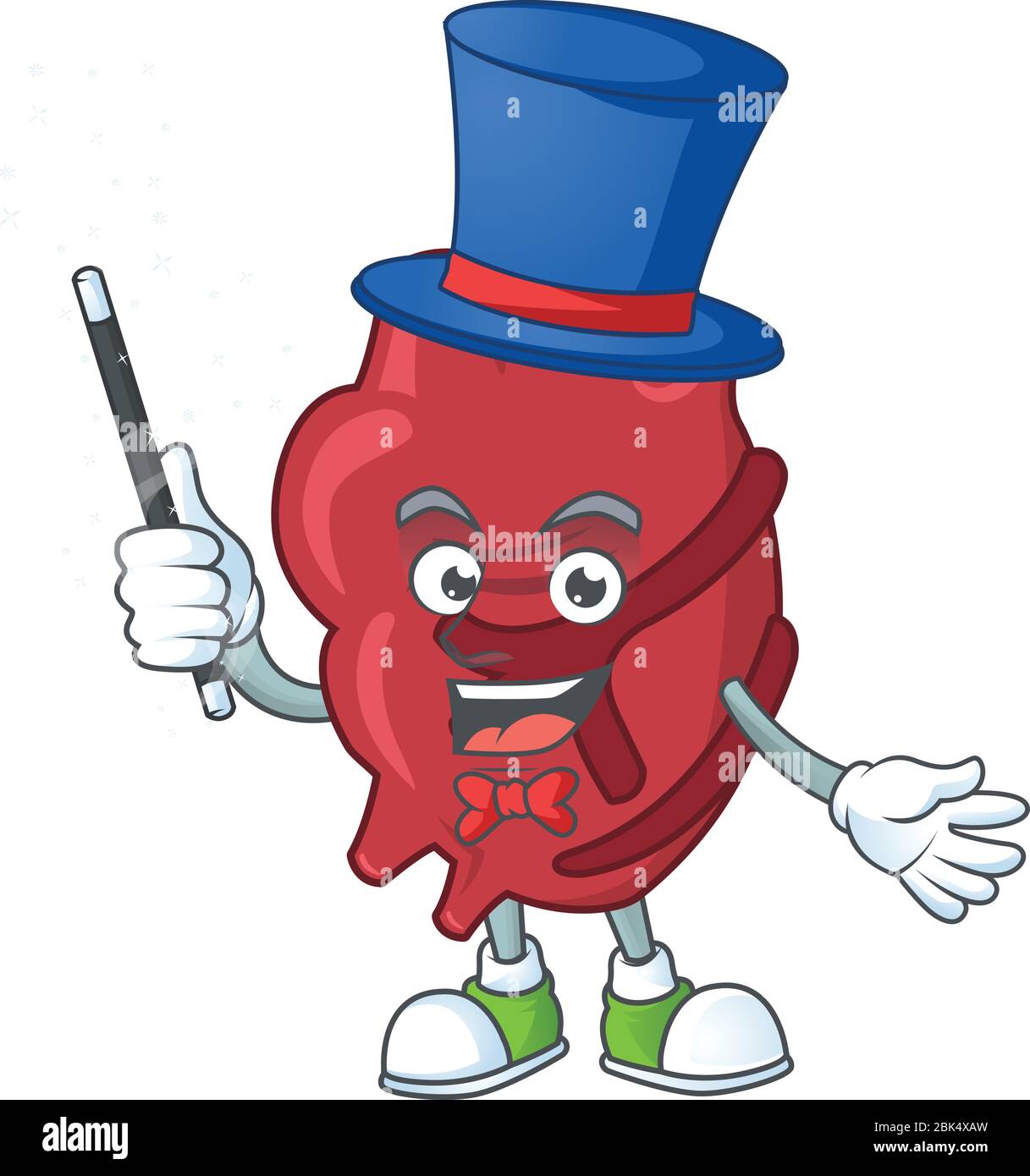 Talented heart Magician cartoon character design style. Vector ...