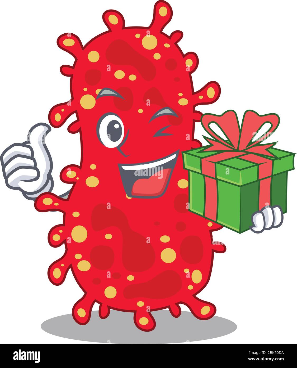 Pathogen cell character smiling Cut Out Stock Images & Pictures - Alamy