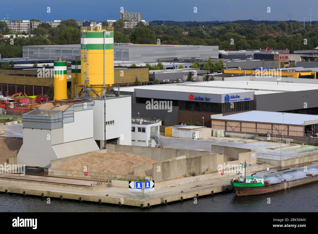 Cement factory, North Sea Canal, Amsterdam, Netherlands, Europe Stock ...