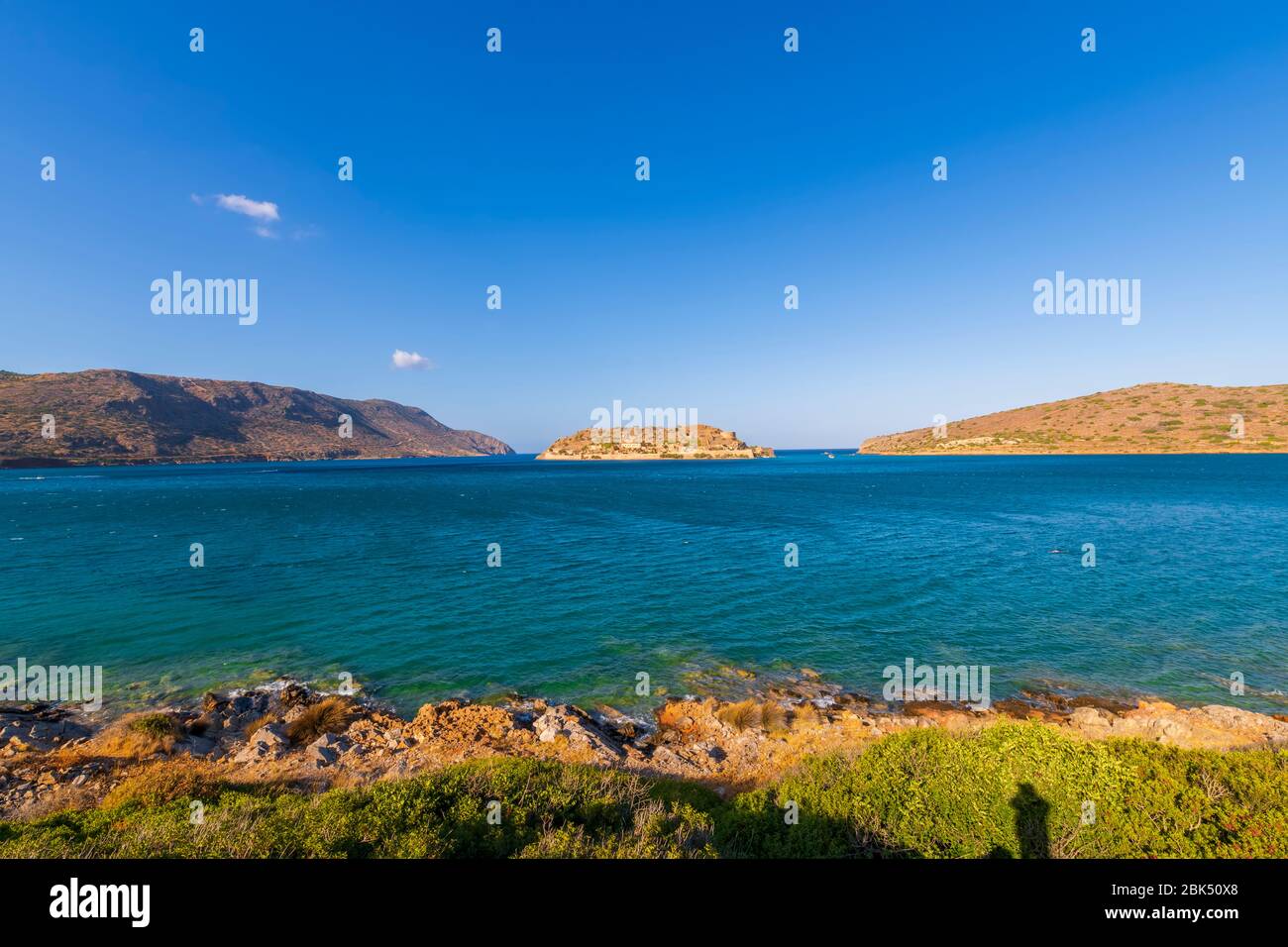 Aerial view of Spinalonga Island, Crete, Greece Stock Photo - Alamy