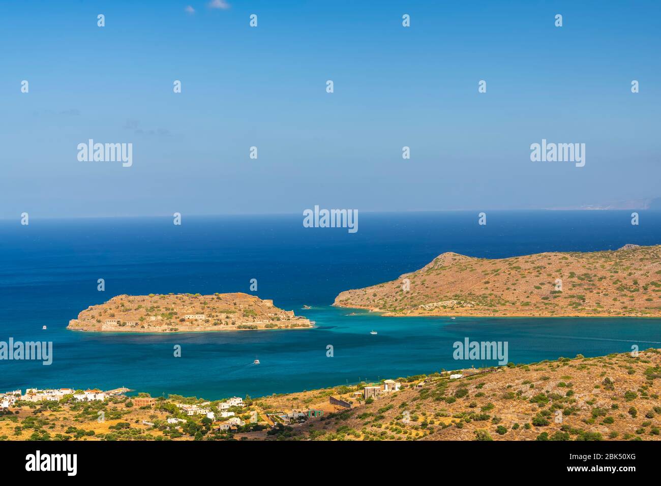 Aerial view of Spinalonga Island, Crete, Greece Stock Photo - Alamy