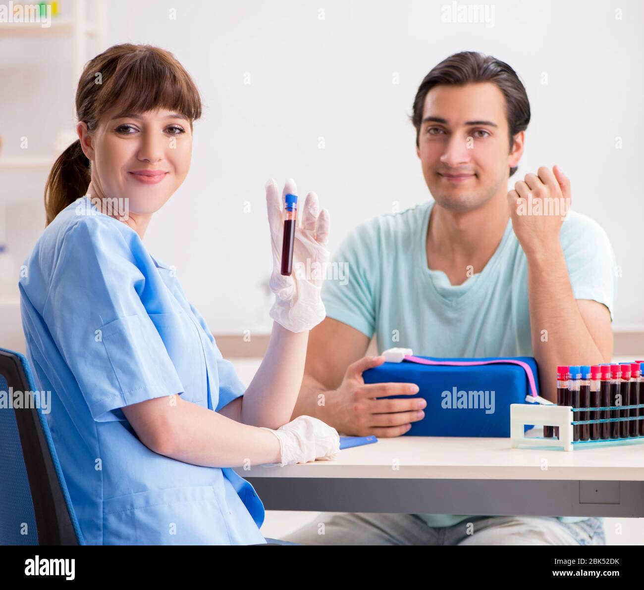 The young patient during blood test sampling procedure Stock Photo - Alamy