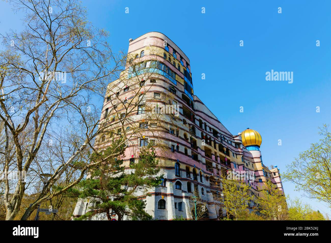 Darmstadt, Germany April 08, 2018: Waldspirale building in Darmstadt ...