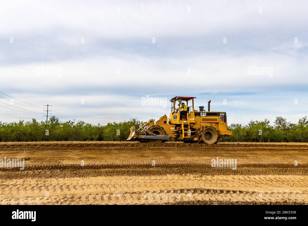 The Highway 132 re-route construction site in Modesto California USA ...
