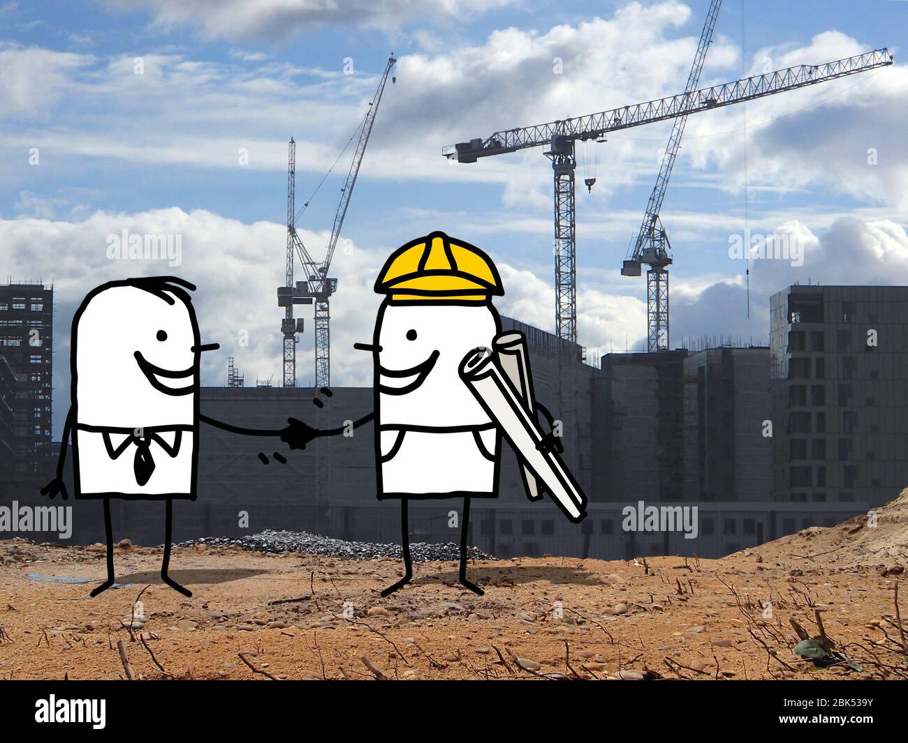 Construction cartoon illustration hi-res stock photography and images ...