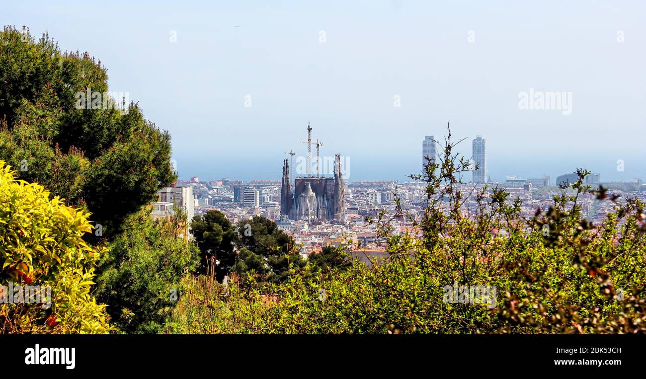 Barcelona city view hi-res stock photography and images - Alamy