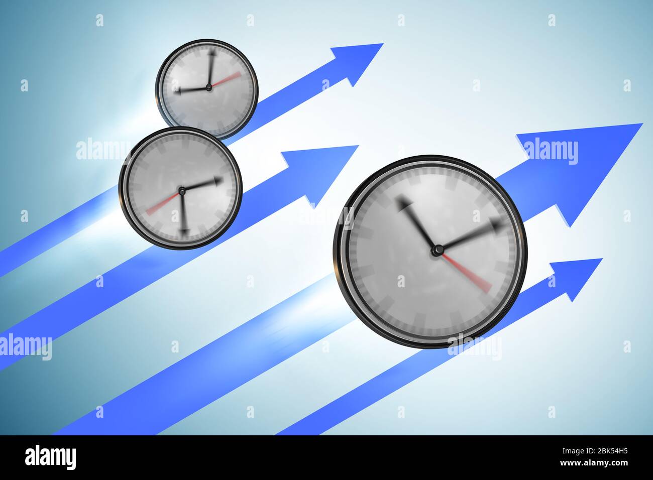 Illustration of the time and growth - 3d rendering Stock Photo - Alamy