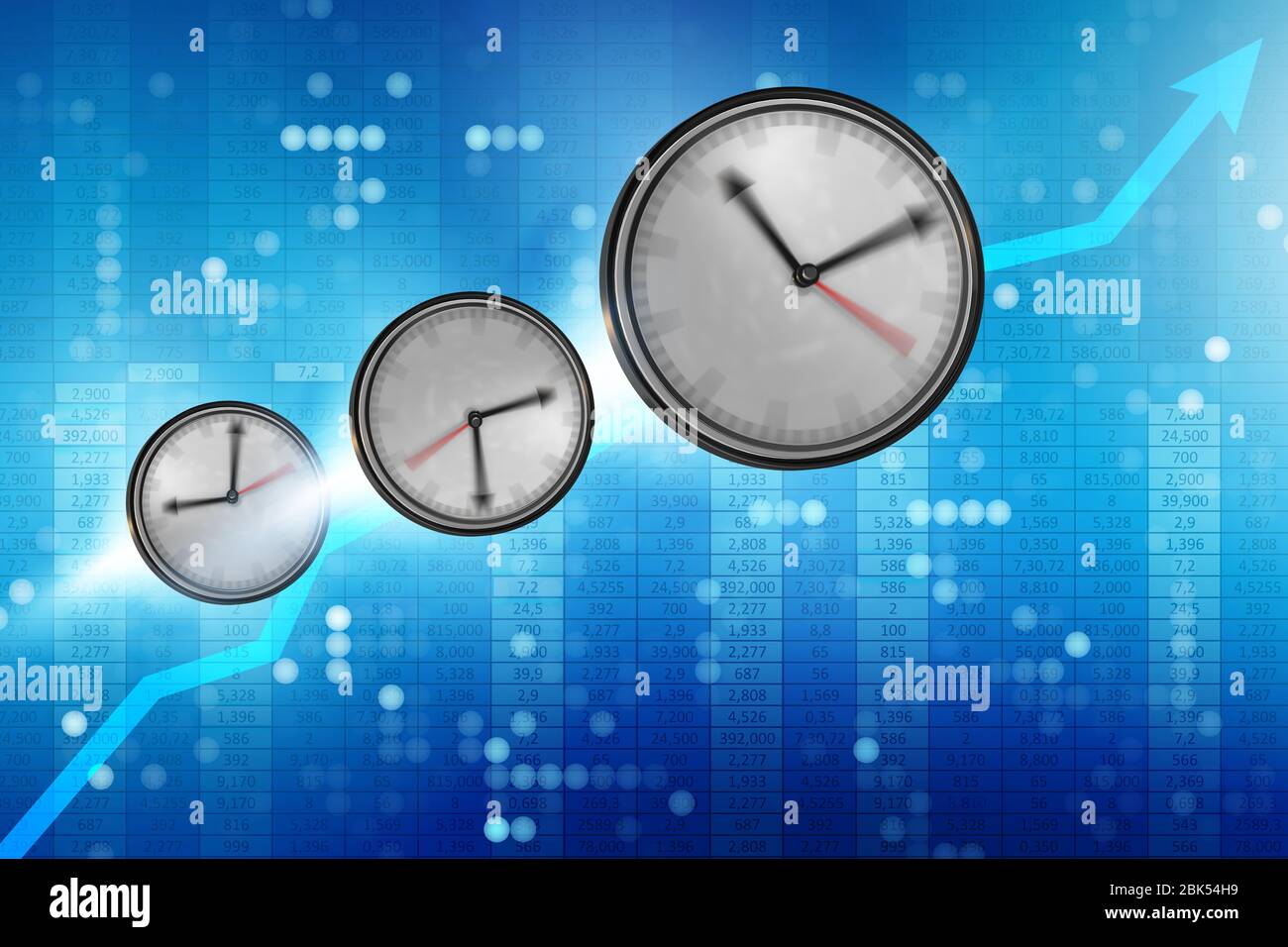 Illustration of the time and growth - 3d rendering Stock Photo - Alamy