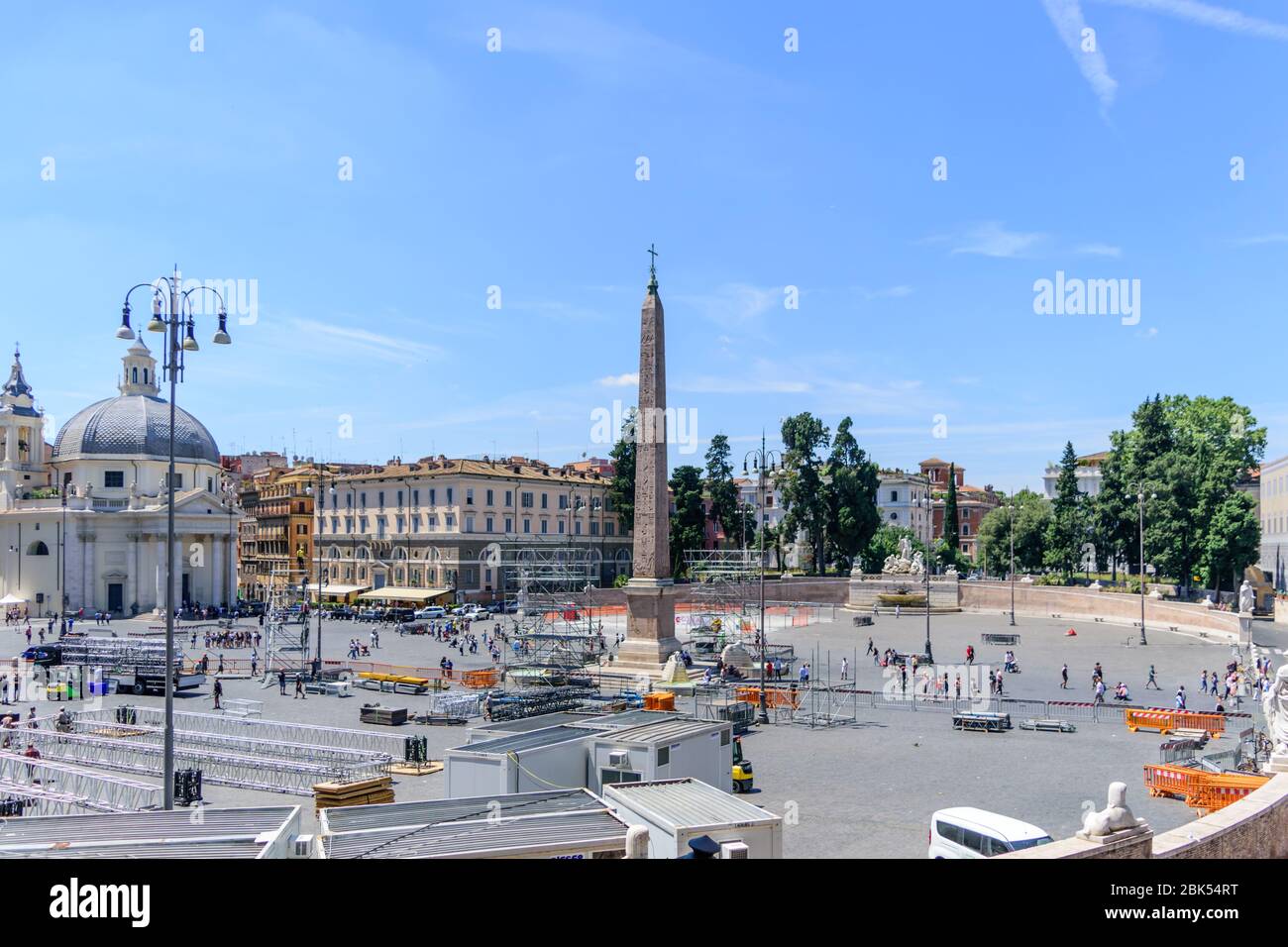 Piazza del Popolo, Grand, landmark square centered by Rome's oldest ...