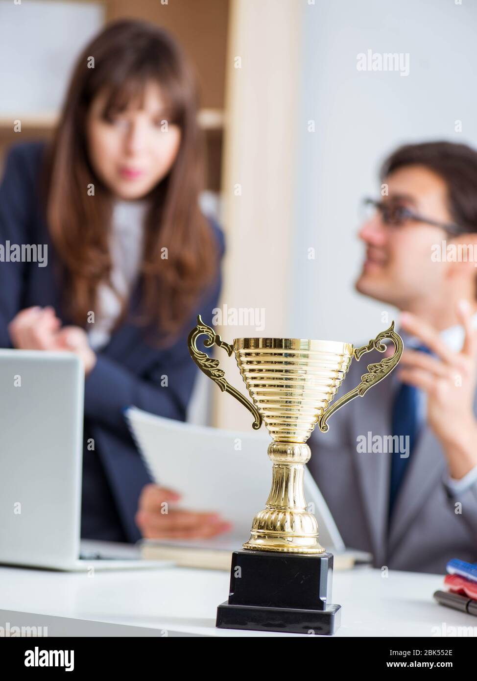 The concept of teamwork with prize Stock Photo - Alamy