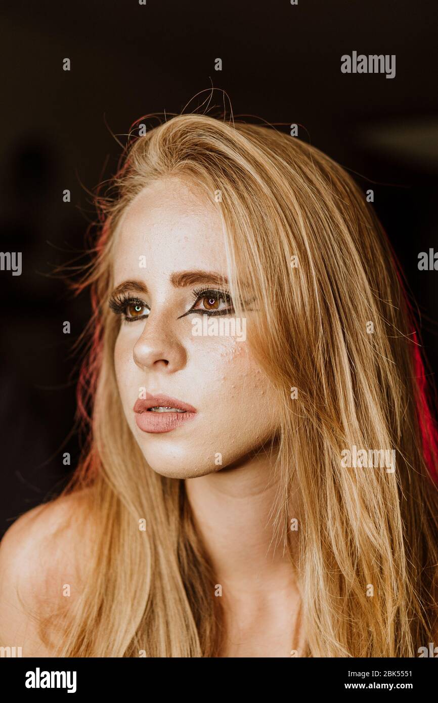 Guadalajara, Mexico - Circa 2016. Pretty young female influencer model ...